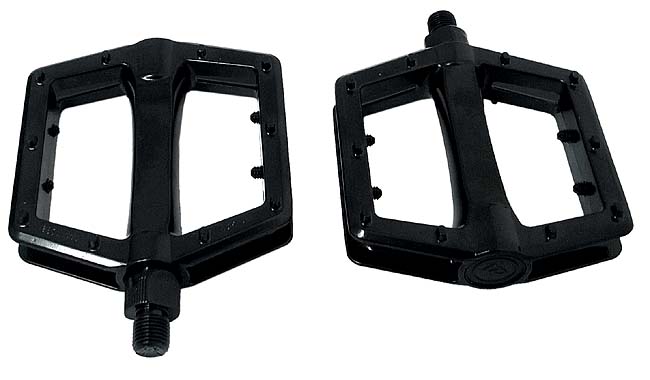 low profile bicycle pedals - ALU BLACK - 10x10 cm platform - cruiser ...